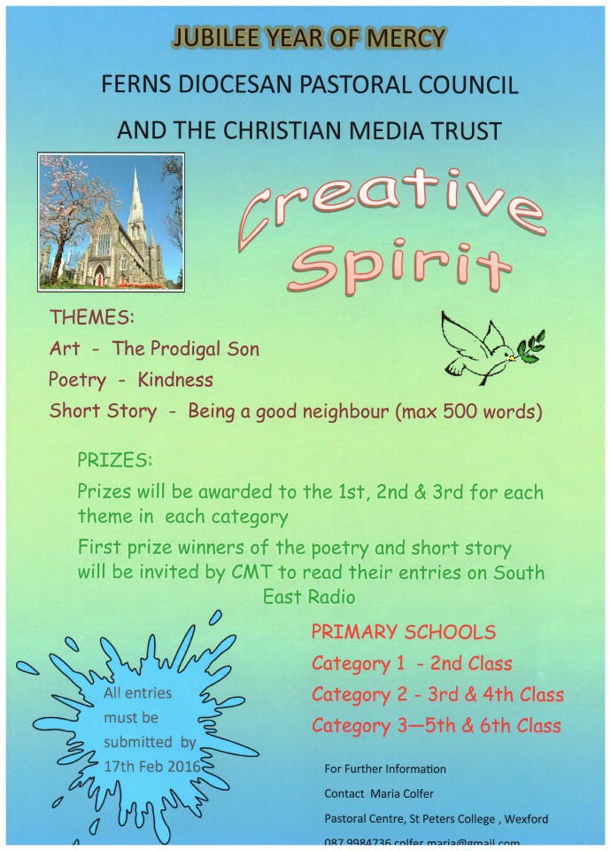 Creative Spirit Competition for Primary Schools – Diocese of Ferns